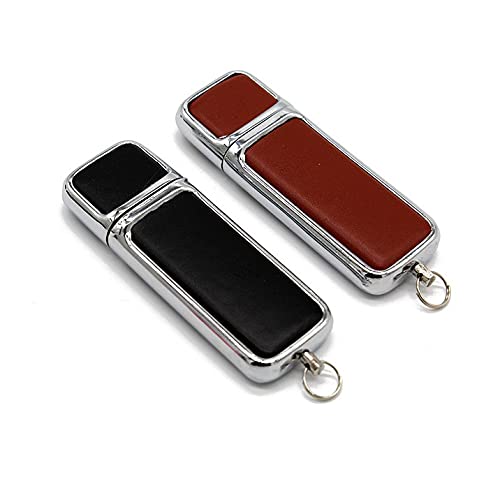 n/a Real Capacity Usb2.0 Creative Leather 64GB USB Flash Drive 4GB 8GB 16G 32GB Pen Drive ( Color : Black , Size : 64GB )