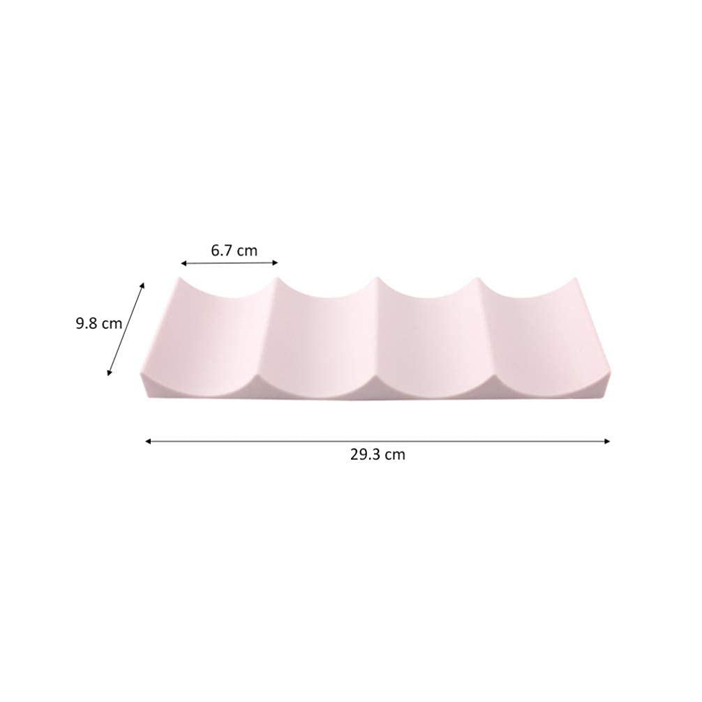 HEMOTON Wine Bottle Display Mat Plastic Bottle Stacking Mat Rack Organizer Stacks Cans Bottles Wine Holder for Countertops Pantry Fridge (Pink)