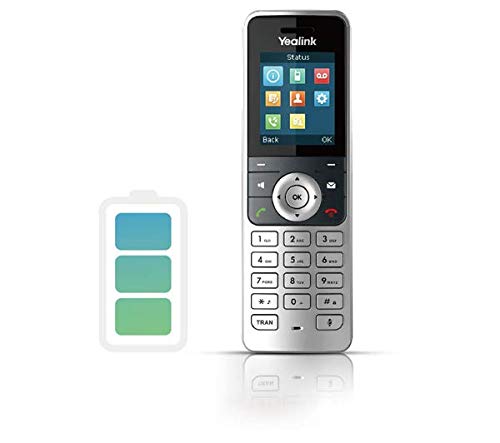 Yealink W53P Cordless DECT IP Phone and Base Station, 1.8-Inch Color Display. 10/100 Ethernet, 802.3af PoE, Power Adapter Included