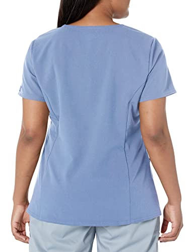 Dickies Women's Xtreme Stretch V-Neck Scrubs Shirt, Ceil Blue, X-Small