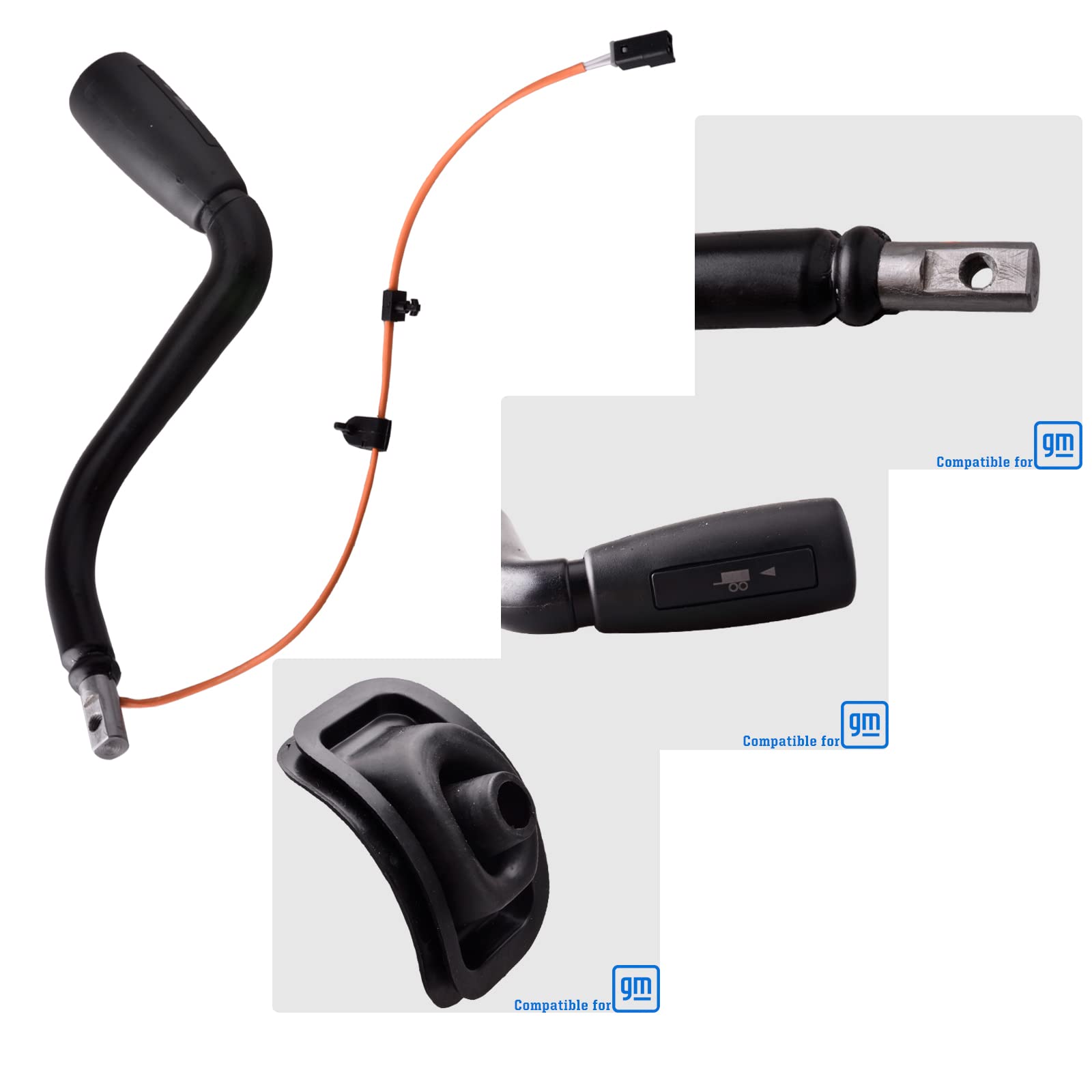 GrteRokky Gear Shift Lever w/Tow Haul Button compatible for Chevrolet Avalanche 2002-06 Tahoe/Suburban 2000-06 Silverado 1999-06 GMC Sierra 1999-07 replace shifter 15038407