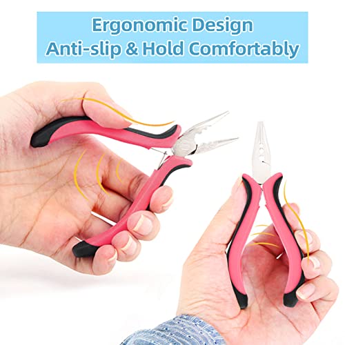 Neitsi 3 Holes Mini Plier For Micro Nano Ring Hair Extensions opener and Removal Tool