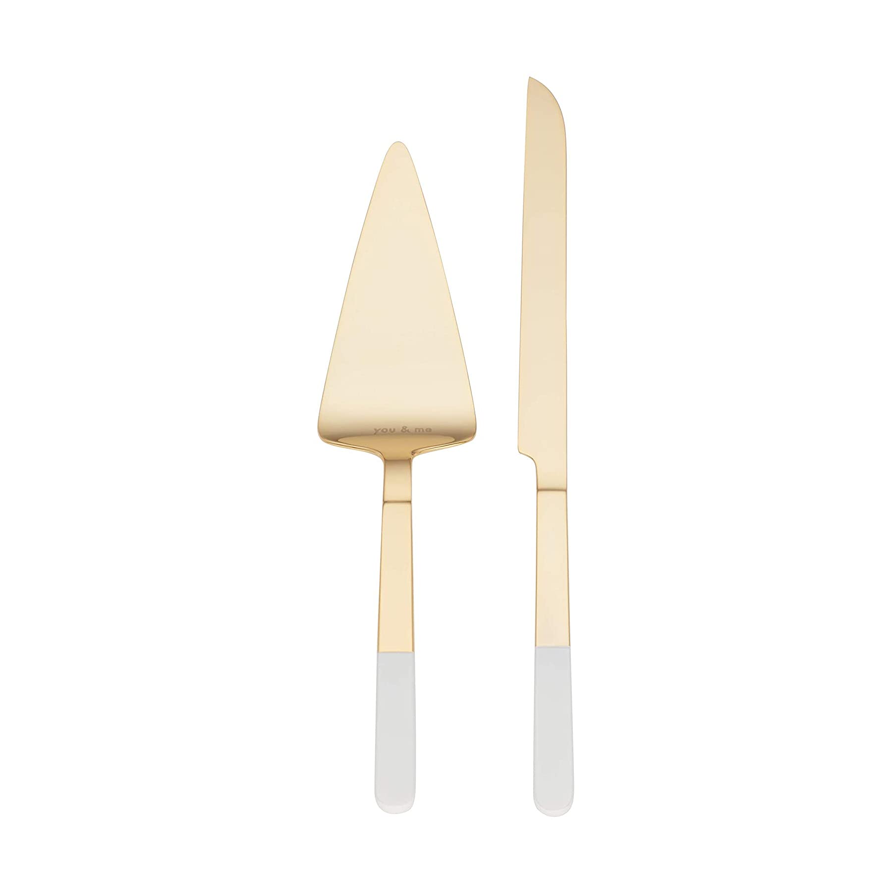 Kate Spade Bridal With Love Gold Personalized Cake Wedding Cake Cutting Set, Custom Engraved Wedding Cake Knife and Server Set, Accessories and Gifts for Bride and Groom
