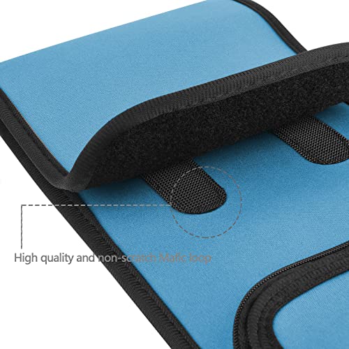 Keyboard Sleeve Travel Storage Pouch for Wireless Large Size Slim Mechanical and Gaming Keyboards Arteck Microsoft Logitech (17.5 Up to 20 Inch) - Adjustable Height Neoprene Keyboard Case (Blue)