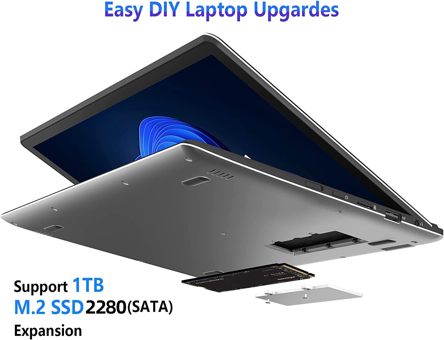jumper 2 in 1 Laptop 11.6 Inch Flip Touch Screen HD Display,Intel Celeron N4000 Windows 11 Laptops Computer,4GB DDR4 128GB Emmc,Supports 1TB SSD Espandsion