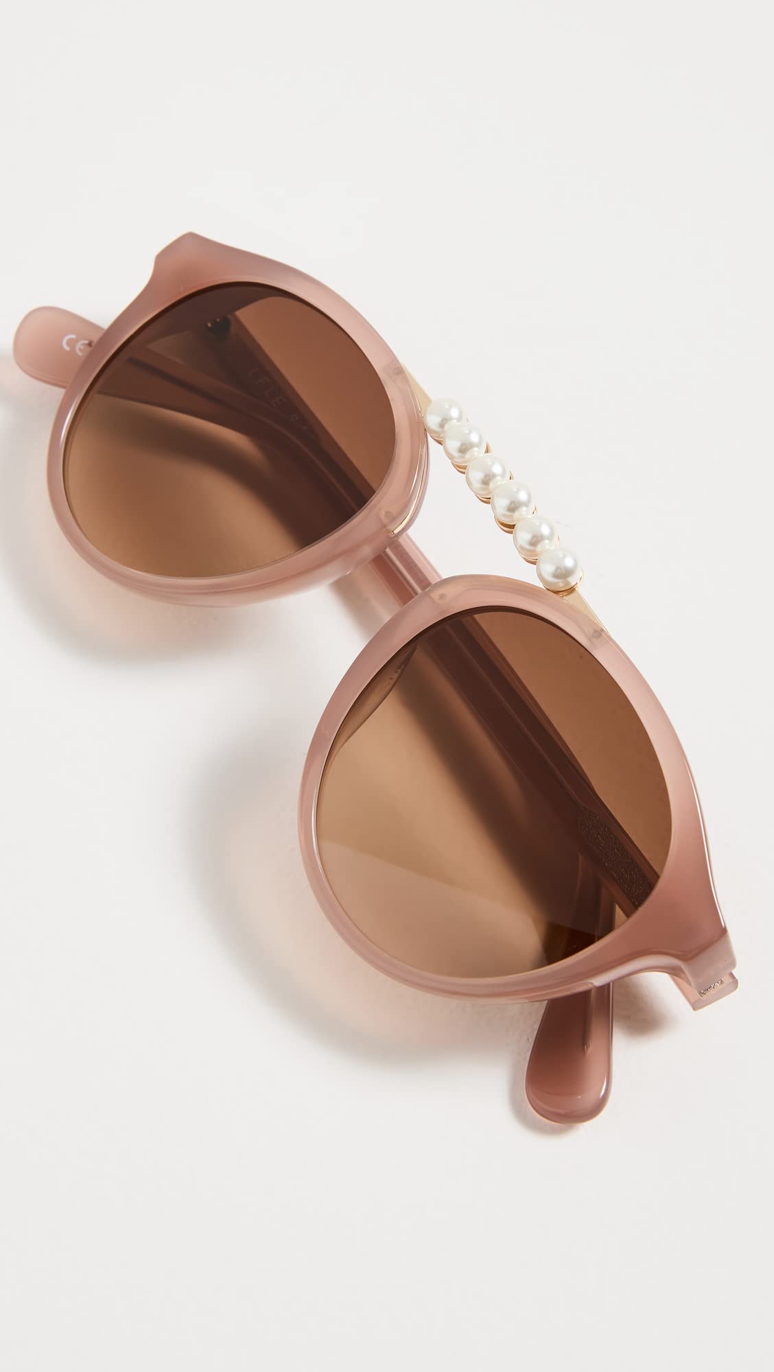 Lele Sadoughi Women's Pearl Courtside Sunglasses, Mauve, Pink, One Size