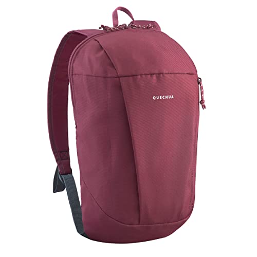 Quechua Backpack 10L NH Arpenaz 100 Special Edition Outdoor Daypack, Sports Backpack and Hiking Backpack for Everyone (Bordeaux)