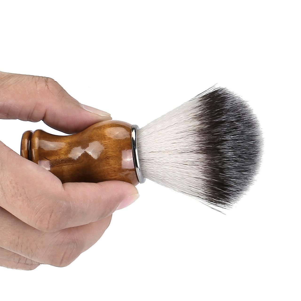 FALETO Stainless Steel Shaving Set, Shaving Brush Stand Holder and Bowl, for Men Wet Shaving