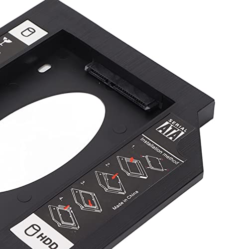 Jeanoko SSD Converter, Hard Drive Caddy Bay SATA3.0 2.5in Convenient Practical 12.7mm Height for Office for Home