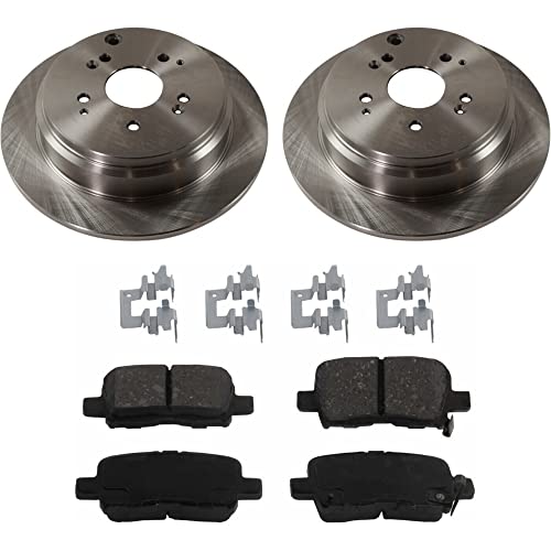 YijieBuyi Brake Rotor Brake Pad Kit Fits Rear Solid 2-Wheel Set FWD (Cast Iron)