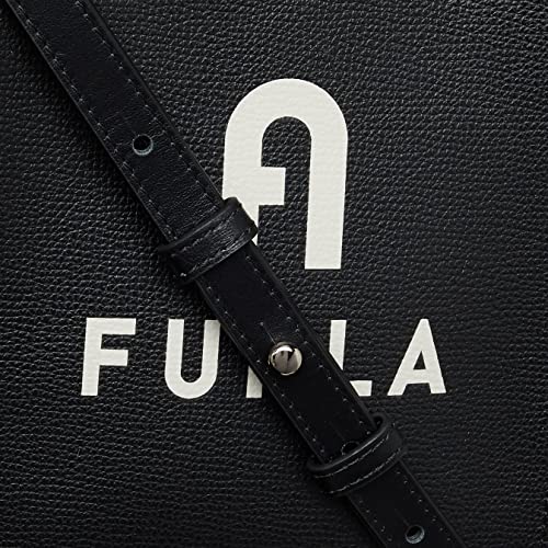 Furla 1057-E0500 VARSITY STYLE MINI TOTE N/S NERO+PERLA e Tote Bag
