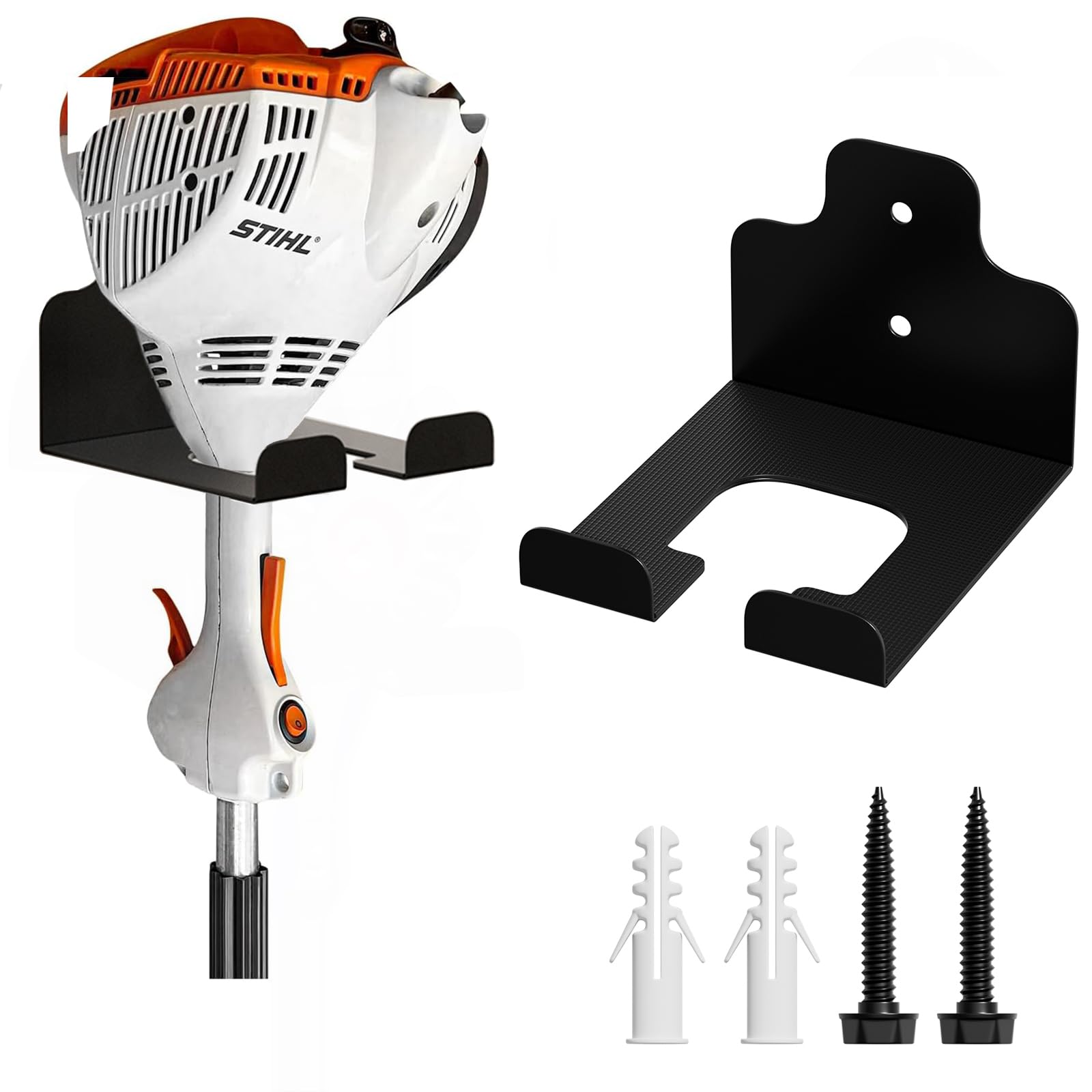 JNIHEEP Garage Organizer Trimmer Rack, Garden Power Tool Hanger Weed Whackers Holder Wall Mounted for Grass Trimmer, Hedge Trimmer, Garage Trimmer, Garden Tools,1 Pack