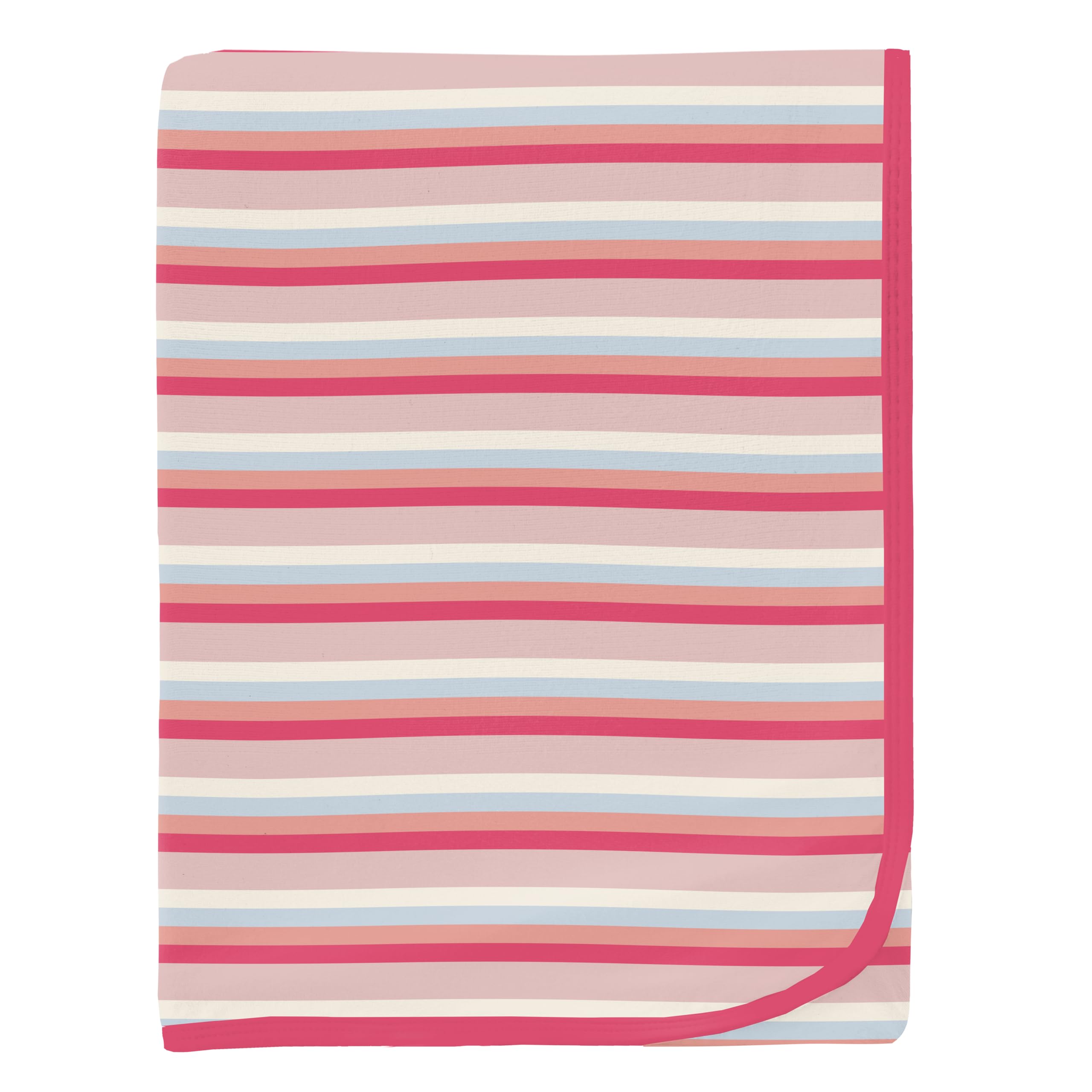 KicKee Pants Print Swaddle Blankets, Made from Viscose from Bamboo Fabric Making it a Silky Soft Baby Blanket, 40” x 29” (Rain Whale - One Size)