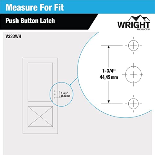 Wright Products - Tie Down Push Button Door Latch for Screen and Storm Doors, White