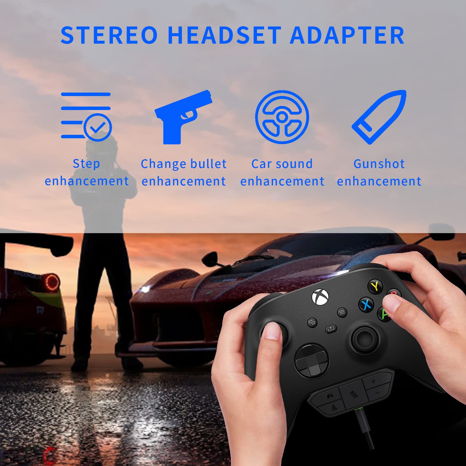 Gugxiom Stereo Headset Adapter for Xbox One - Plug and Play