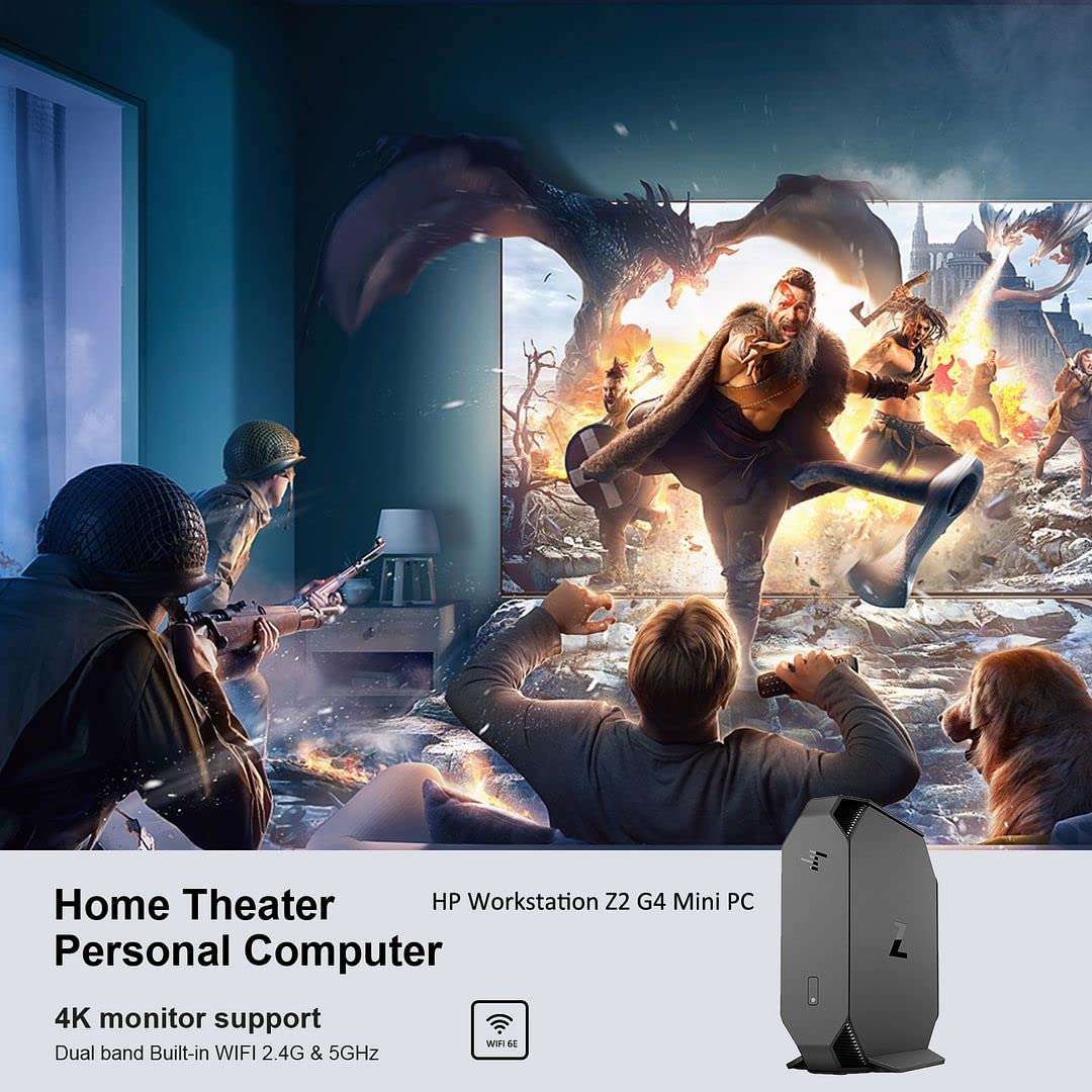 HP Z2 Mini G4 Workstation Desktop Micro PC,Core i9 Intel 9th Win 11 Tiny Computer ,32GB DDR4 Ram,2TB NVMe M.2 SSD + 1TB HDD,Built in Wifi,BT,DP,Wireless K&M,TJJ Mouse Pad (Renewed)