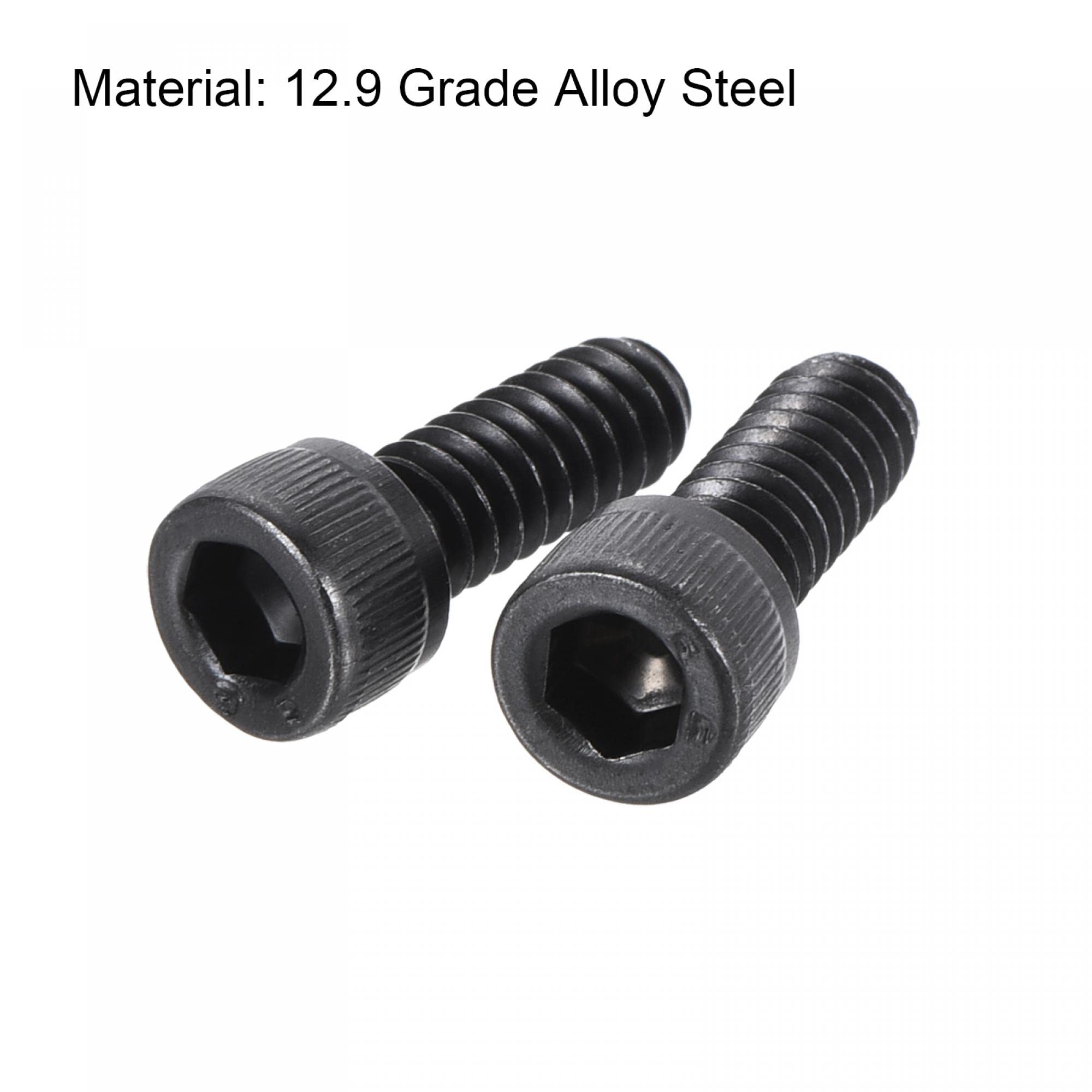 uxcell #10-24x1/2" Hex Socket Head Cap Screw Bolts 12.9 Grade Alloy Steel 25pcs