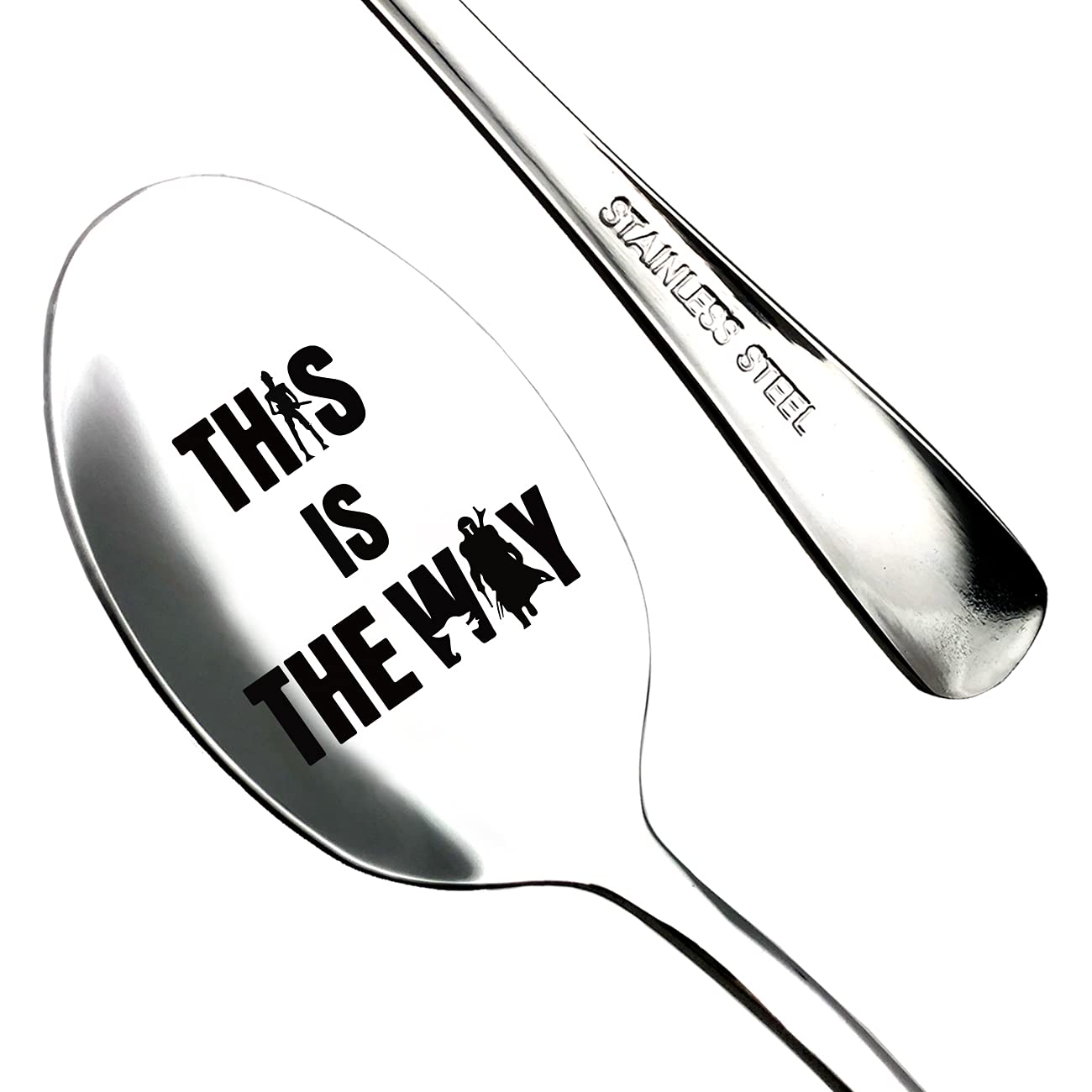 Star War Gifts Spoon Engraved Stir Spoons Gift Ideas Birthday Wedding Present Star Wars THIS IS THE WAY Geek Teaspoon ( Not Fork/Not Kinfe)