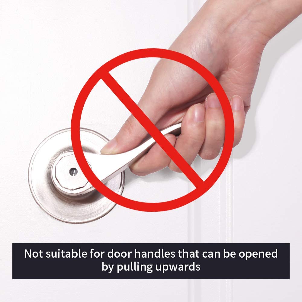 EUDEMON 4 Door Knob Cover & 2 Pack Door Lever Lock Bundle