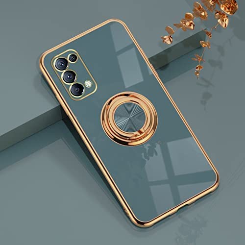 Shockproof Phone Case for Oppo Reno 6 Pro Plus 5g Pink, Oppo Reno 6 Pro Plus Case Holder, Phone Oppo Reno 6 Pro Cases (Snapdragon) Silicone TPU (Oppo Reno 6 Pro Plus 5g, Blue)