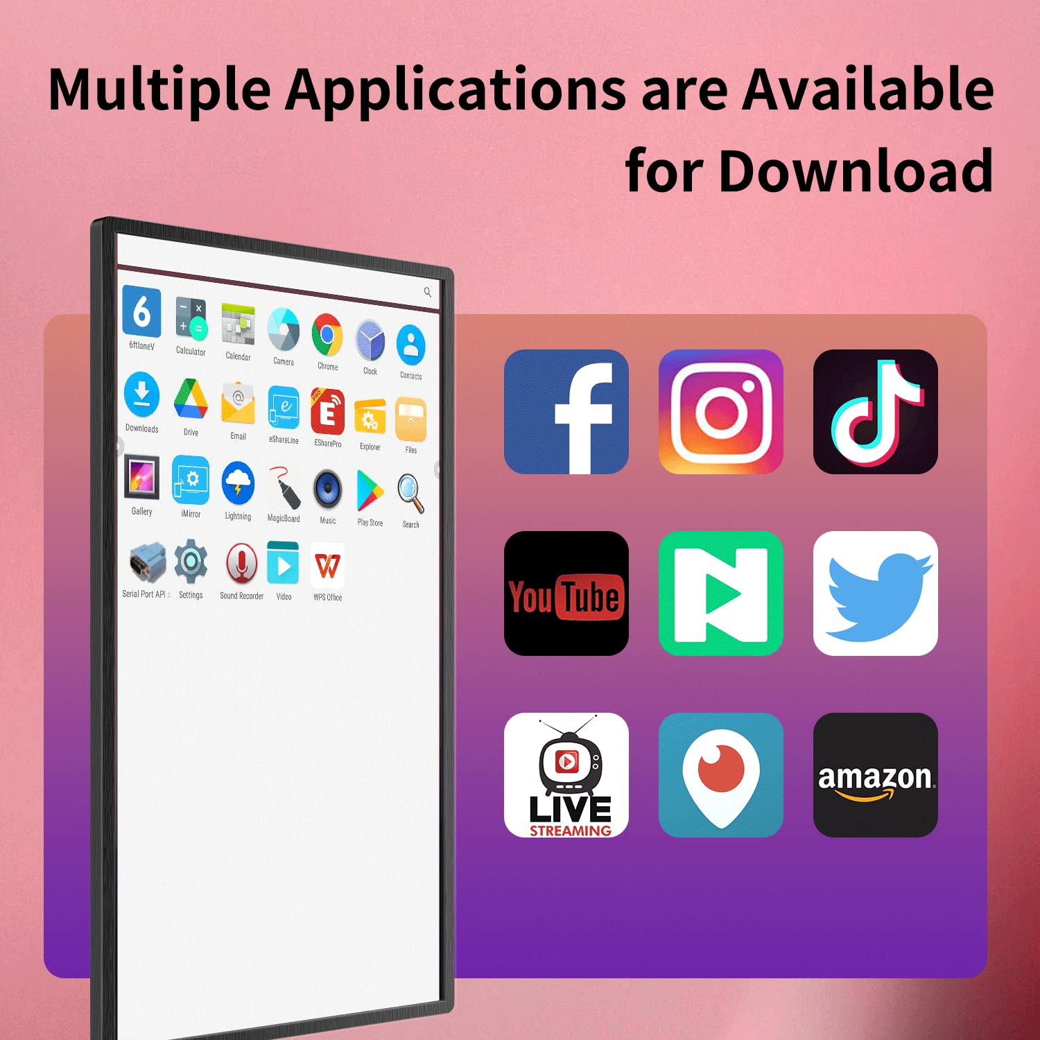JYXOIHUB,43 Inch Live Streaming Equipment Smart Digital Whiteboard All-in-one USB Screen Mirroring from Android and iOS for YouTube TikTok Facebook Instagram, etc Live Streaming(Board Only)