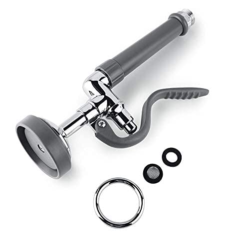 IMLEZON Pre Rinse Sprayer Commercial Sink Faucet Spray Valve Chrome Finished (Grey)