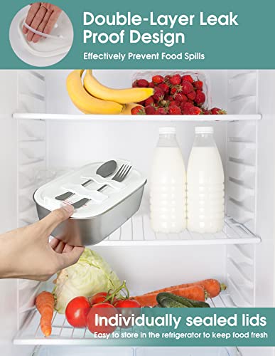 Xflyee 75W Electric Lunch Box Food Heater, 12V/110V Upgraded Leakproof Heating Lunch Box for Work/Car/Truck/Office with 1.5L Removable Stainless Steel Container, Fork & Spoon and Insulated Carry Bag