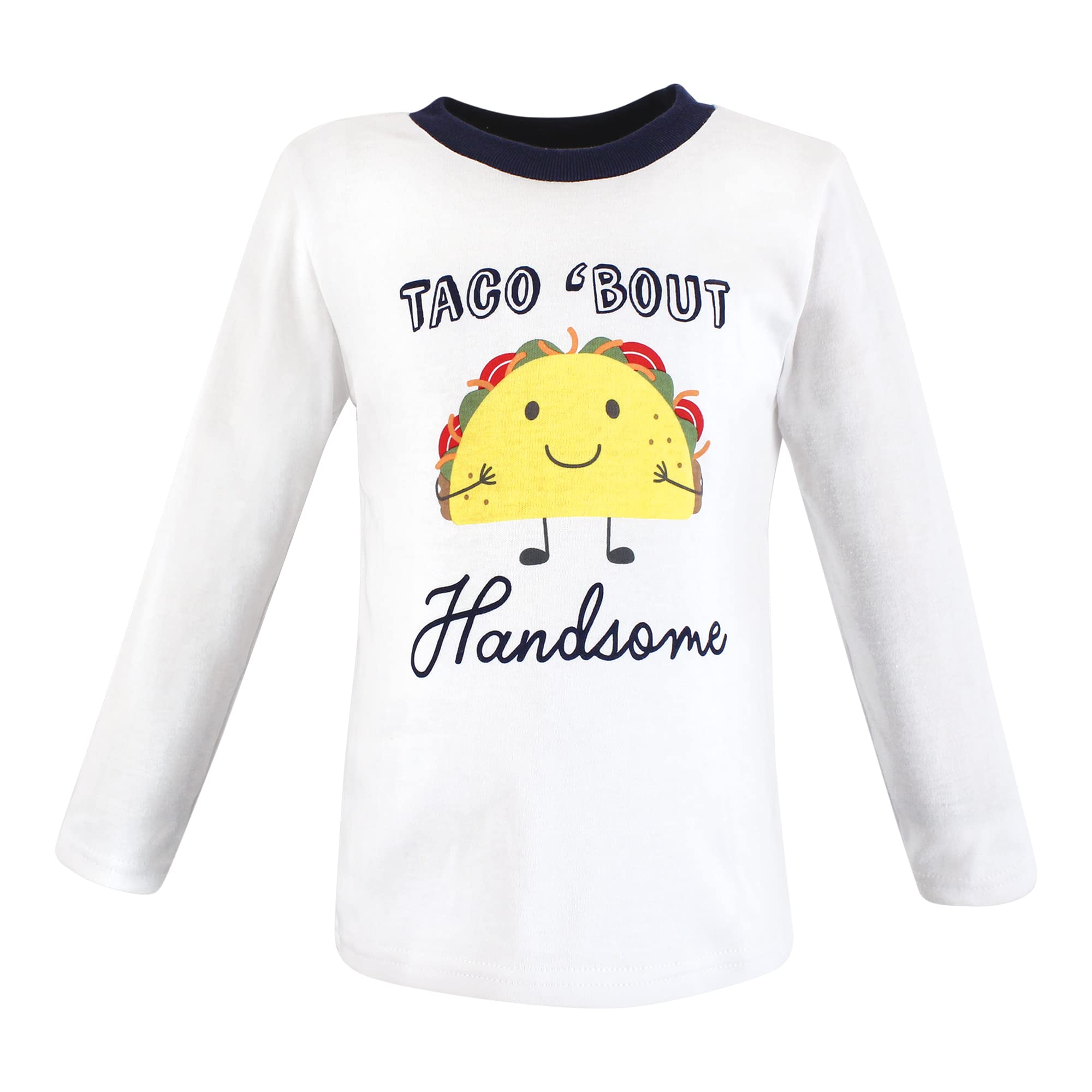 Hudson Baby Unisex Baby Long Sleeve T-Shirts, Fun Food, 18-24 Months