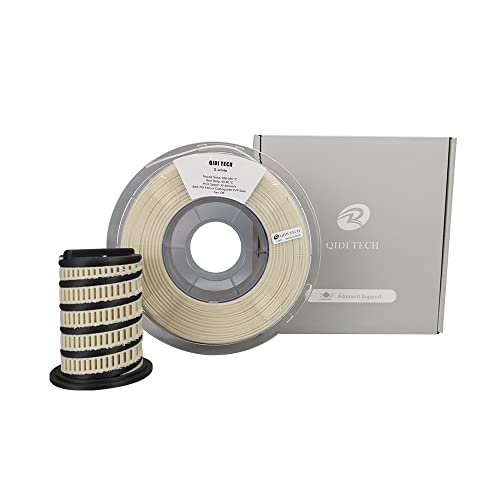 R QIDI TECHNOLOGY S-White Support Filament 1.75 mm 1Kg Spool,White,Quick Remove,Support Filament for PA12-CF