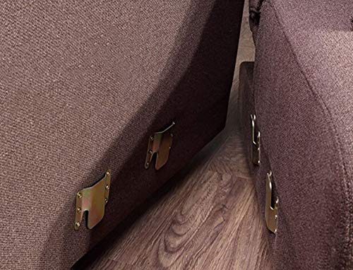 GOZOLA Gizhome 4 Pack/2 Pairs Universal Sectional Connector Brackets, Non Sliding Sofa Fastener for Sectionals Pieces, ColorĀ Zinc-Plated