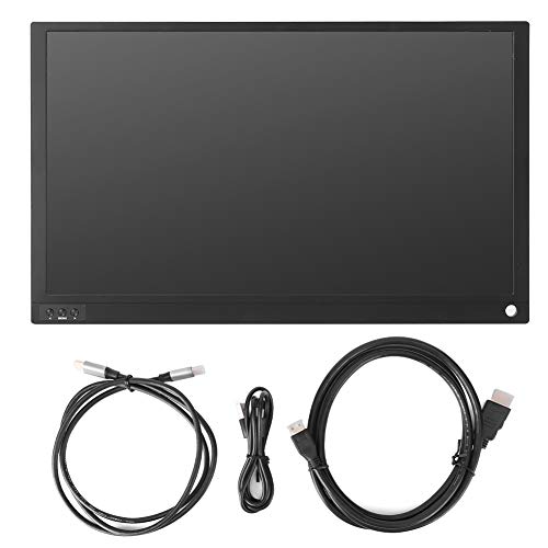 Luqeeg 15.6 Inch Portable Ultra Thin Display, 1920X1080 Resolution IPS Screen Monitor with Bracket Protective Cover, Support for Mobile Phone Extension Display and Display with Same Screen