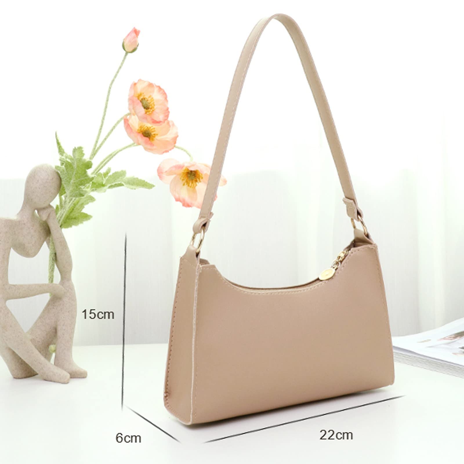 GURSAC Bags for Women Fashion Artificial Leather Solid Color Underarm Bag Handbag Phone Bag Shoulder Bag Messenger Bag