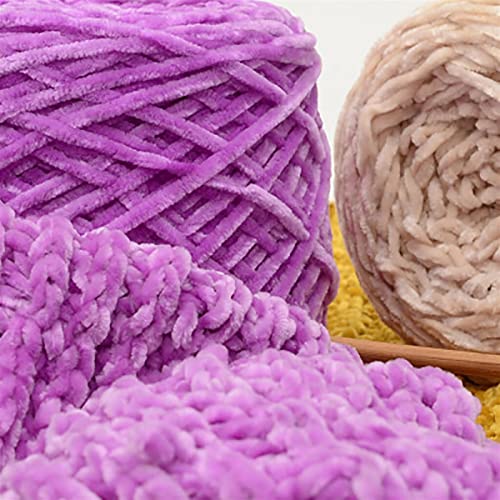 Yarn for Crocheting 100g Gold Velvet Yarn Roving Scarf Knit Wool Yarn Thickness Warm Hat Household Furniture Component Crochet Kit (Color : C)
