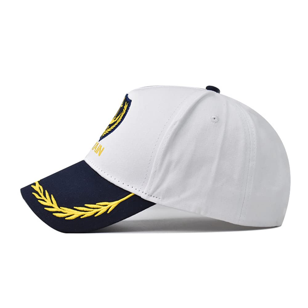 GUDVES Captain Hat Baseball Caps Nautical Marine Sailor Navy Hats, Adjustable Captain Boating Baseball Caps (Baseball Caps)