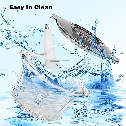 Electric Food Processor, 2L Meat Grinder with 2 Speed Food Chopper & Vegetable Chopper, 8 Cup with Powerful 350W Food Chopper for Vegetables, Fruits, Meat, Nuts, Beans, etc(4 Sharp Blades)