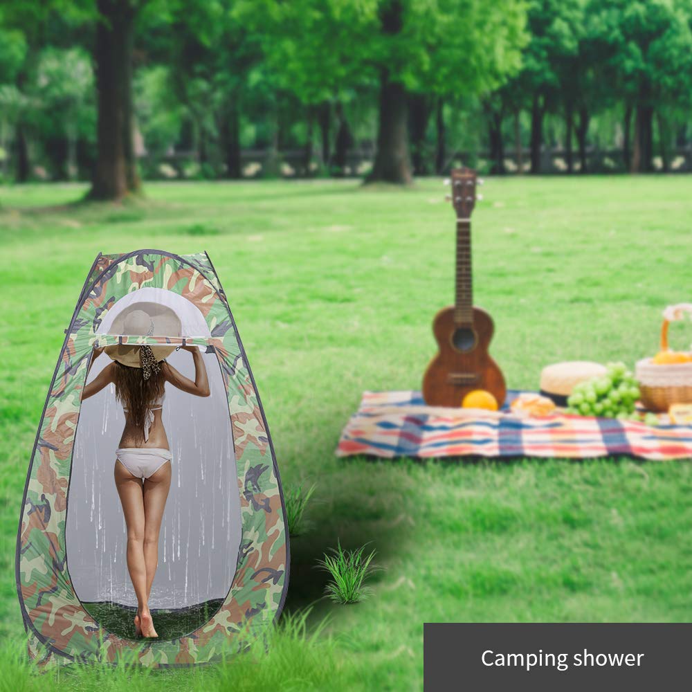 FamiworthsPop Up Tent Instant Portable Shower Tent Outdoor Privacy Toilet & Changing Room