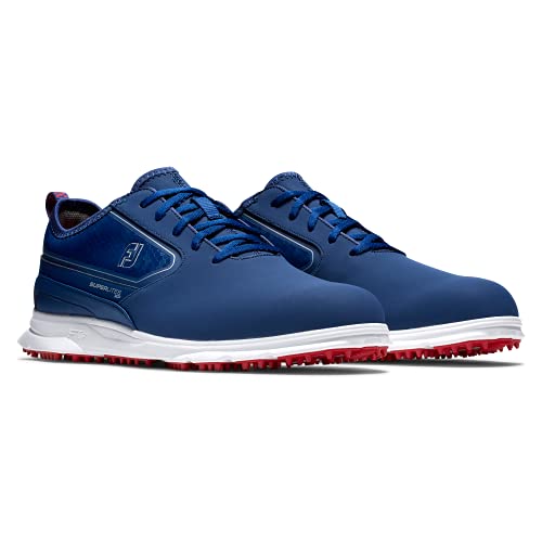 FootJoy mens Superlites Xp Golf Shoe, Navy/Red, 10 Wide US