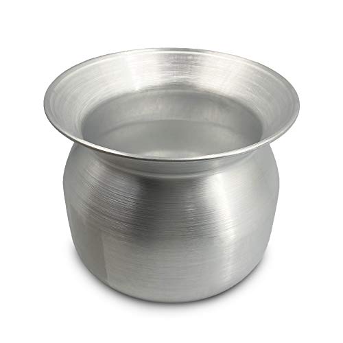 PANWA Sticky Rice Cooking Set Aluminum Cook Pot Standard Diameter (22 cm), Thai Bamboo Village Vintage Steamer Basket 9 Inch Diameter with 24ββ Round Reusable Cheesecloth and Wicker Lid