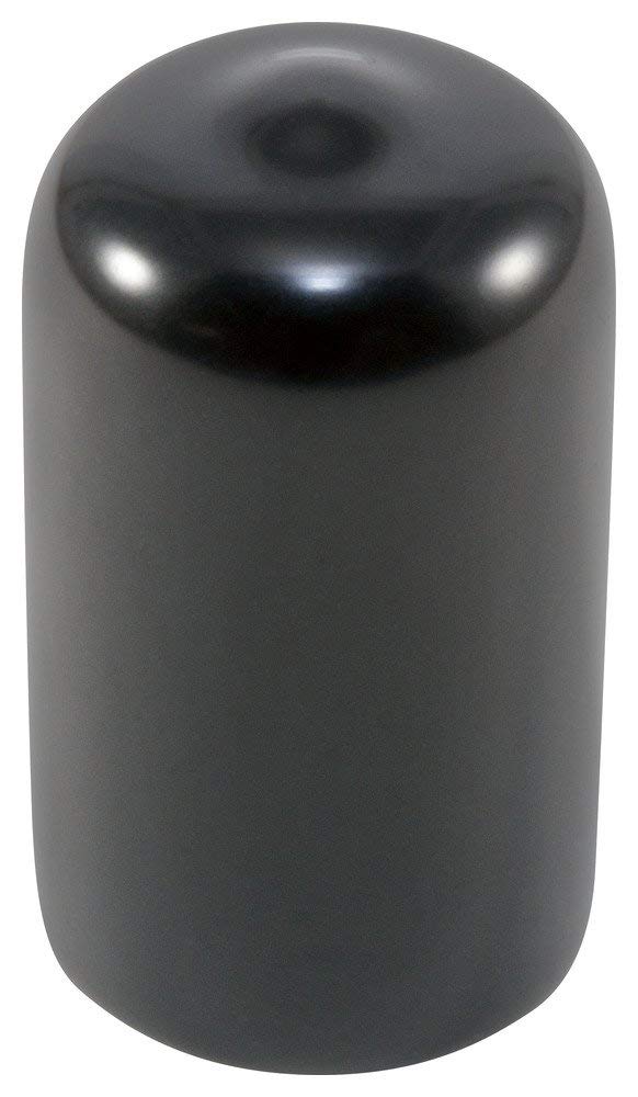 SBDs (Pack of 10): 3/8"- 7/16" Round Black Vinyl Flexible End Cap Bolt Screw Rubber Thread Protector Safety Cover | for 0.375 Inch Pipe Post Tubing Rod OD Cover - 1" inside Height.