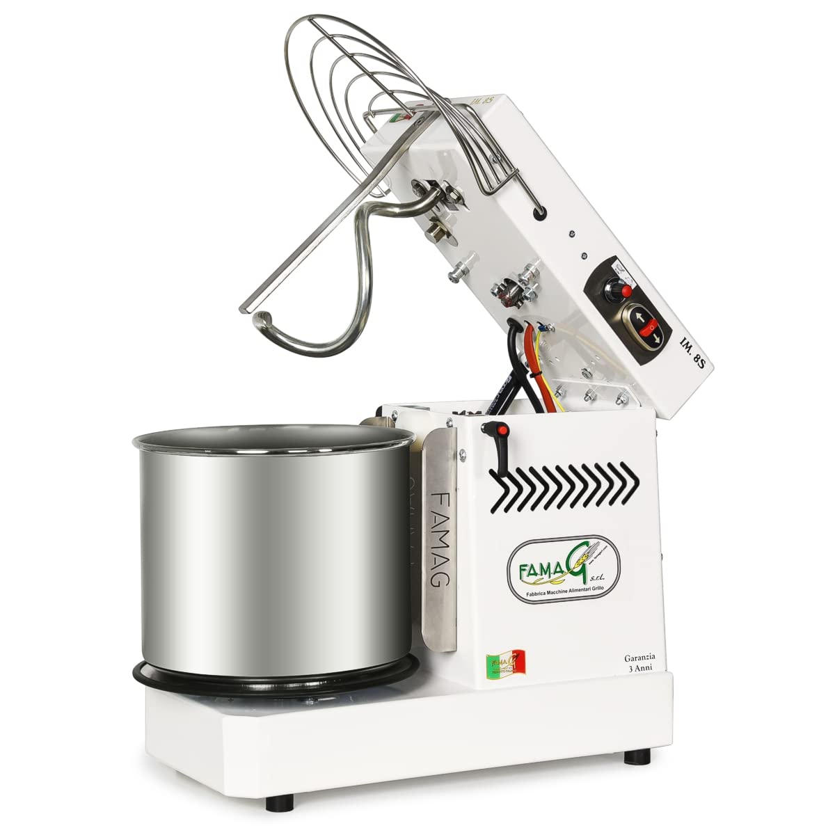 Famag IM-8S Spiral Dough Mixer, Arctic White
