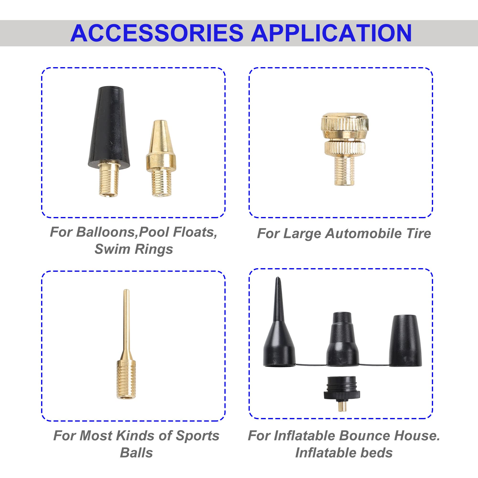 FYPower 16 Pieces Heavy Duty Air Compressor Accessory Kit, 1/4 inch 25ft Recoil Poly Air Compressor Hose Kit, 100PSI Tire Inflator Gauge, Blow Gun and Nozzles, 1/4" NPT Air Coupler and Plug Kit