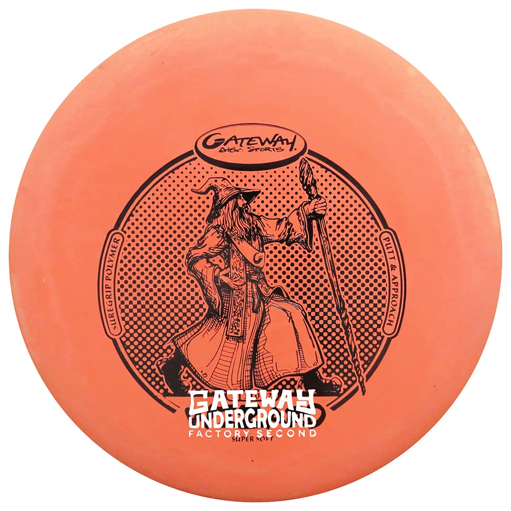 Gateway Disc Sports Factory Second Sure Grip Super Soft Wizard Putter Golf Disc [Colors and Hot Stamps Will Vary] - 165-169g