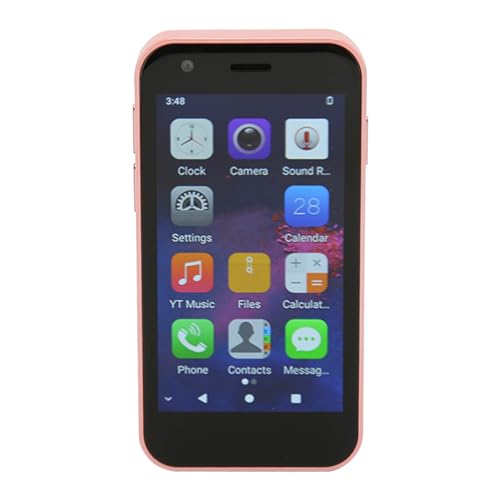 Dilwe Unlocked Mini Smartphone, 3.0 inch 4G Mini Phone, Dual Card Dual Standby Cell Phone,3GB 64GB Child Phone,5MP 13MP Small Cell Phone for Android 10.0 (Pink)