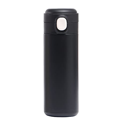 Stainless steel vacuum insulation Cup lovely pea cup student Mini bouncing cup (420ml, Beige)