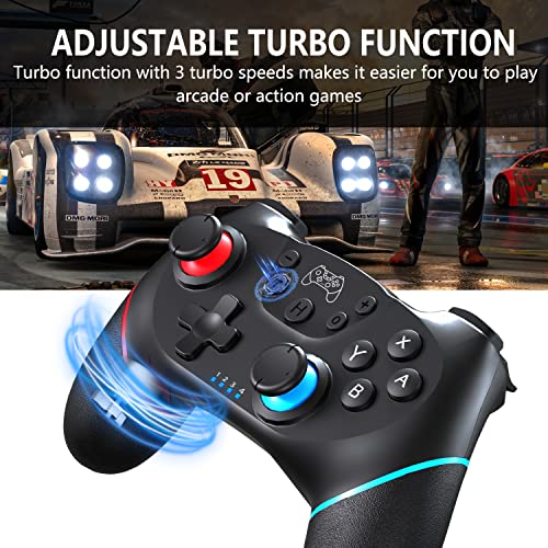 YUYIU 【Upgraded】 Switch Controller Switch Pro Controller-Switch Remote Gamepad Joystick for Nintendo Switch/Switch Lite/Switch OLED,Pro Controller Switch Dual Vibration Turbo with Charging Cable