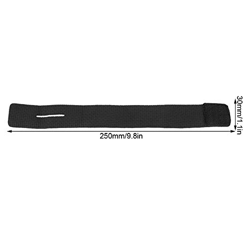 FECAMOS Fishing Accessories, High Flexibility Fishing Gear Strap Very Convenient Reusable Soft Diving Material Convenient Practical 3-5 Rods Capacity for Fishing Tools(Black)