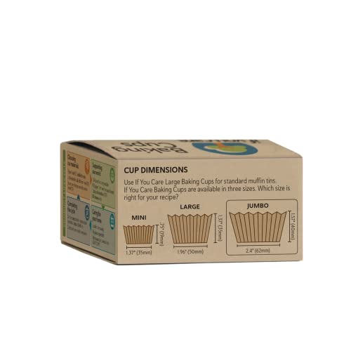 If You Care Unbleached Cupcake Liner Baking Cups - 24 Pack of 24-Count Boxes β Extra Large Jumbo Size - Made of Silicone Coated, Greaseproof Parchment Paper, Compostable Muffin Holders