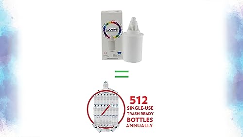 New Wave Enviro Alkaline Plus Filter Replacement Cartridge, Alkaline water with Lead and common contaminant reduction, 64 Gallon Filter Life, Single Pack of 1