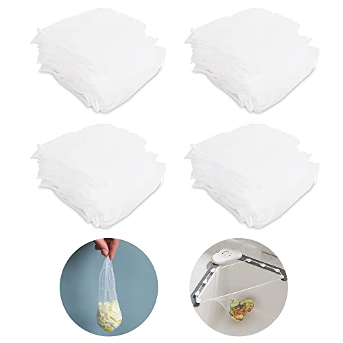 Kitchen sink strainer, Kitchen Sink Triangle Holder Filter, Sink Strainer Bag sink net, Multipurpose Sink Strainer Net Mesh Hanging Bags for Sink Food Waste Collection (200 Filters Bags)