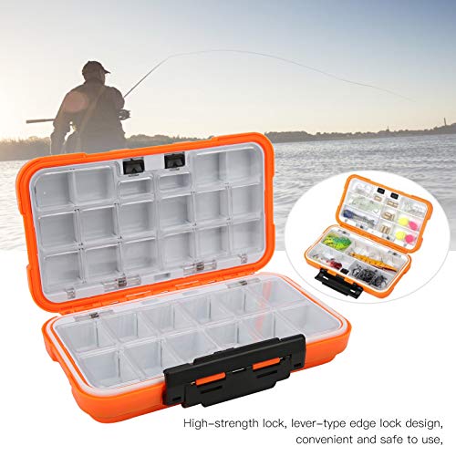 FECAMOS Waterproof Lure Box, Strong Large Capacity Fishing Tool Box for Outdoor